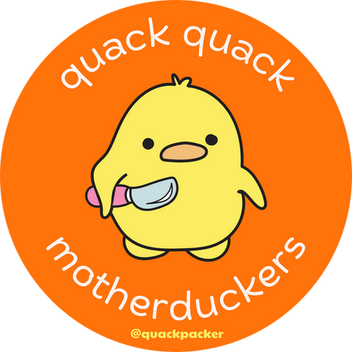 Quack Quack Motherduckers 3x3 inch Sticker | Wild Waters
