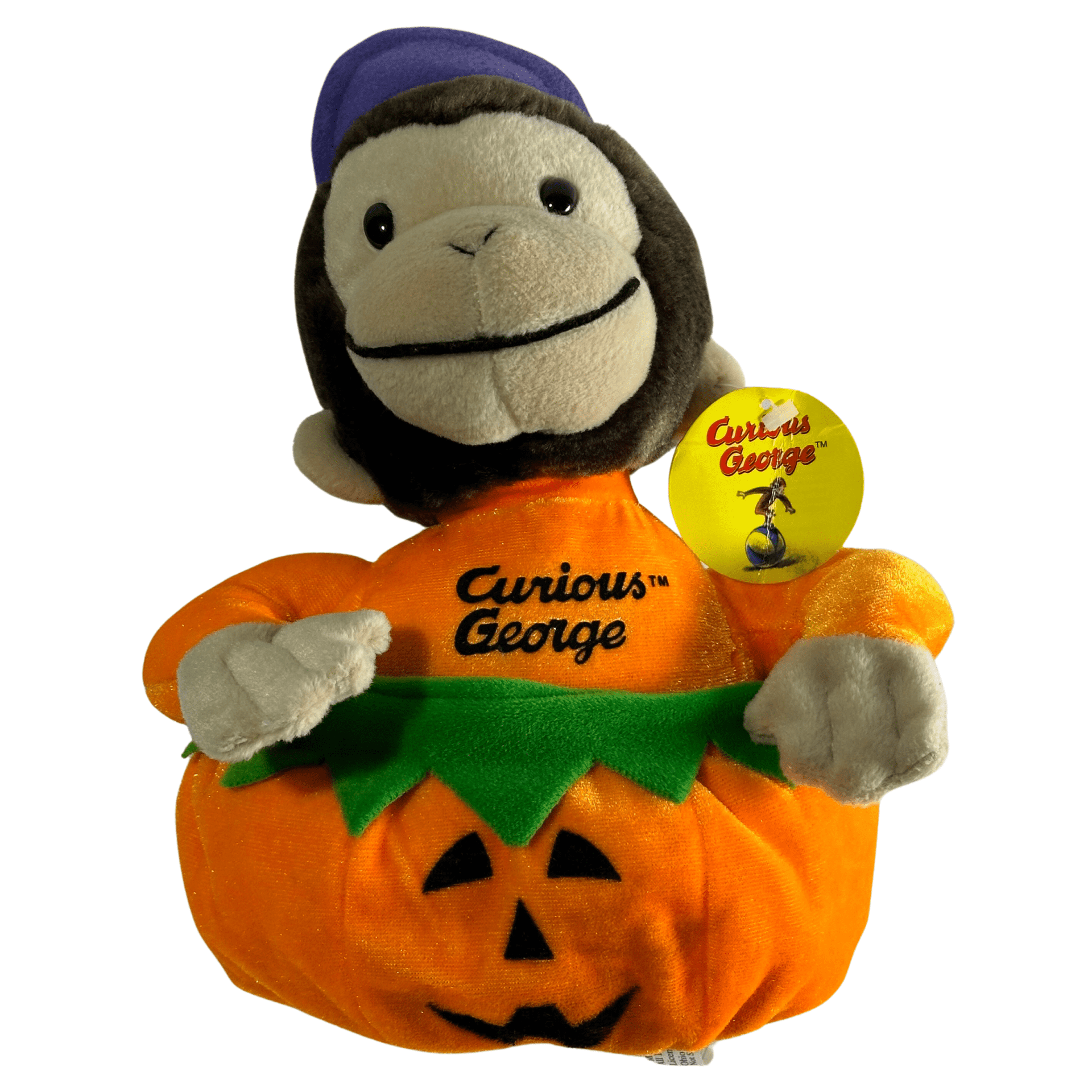 curious-george-10-5-inch-baby-plush-monkey-in-halloween-pumpkin-vintage ...