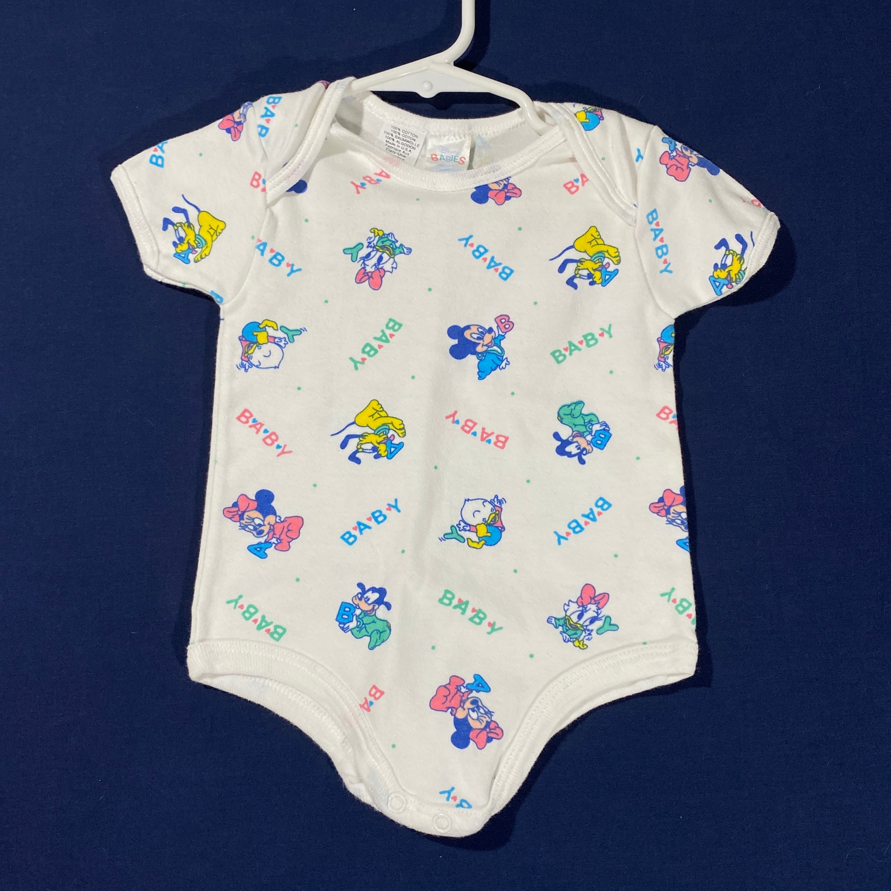 disney-babies-unisex-0-6-months-19-22-lbs-white-character-onesie-mickey ...
