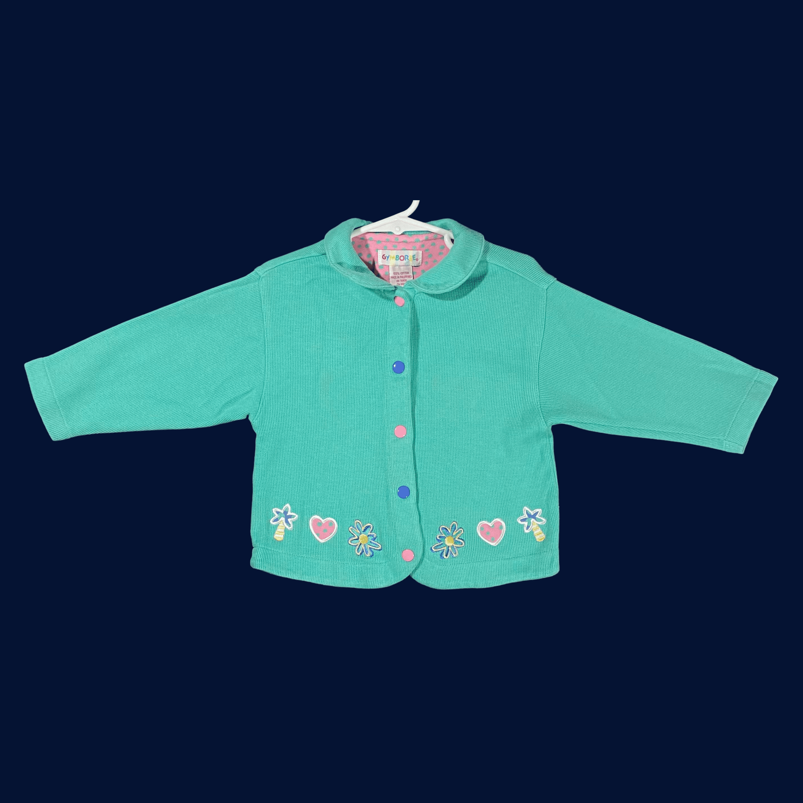 gymboree-miami-beach-1997-girl-s-teal-ribbed-knit-sweater-jacket-00675