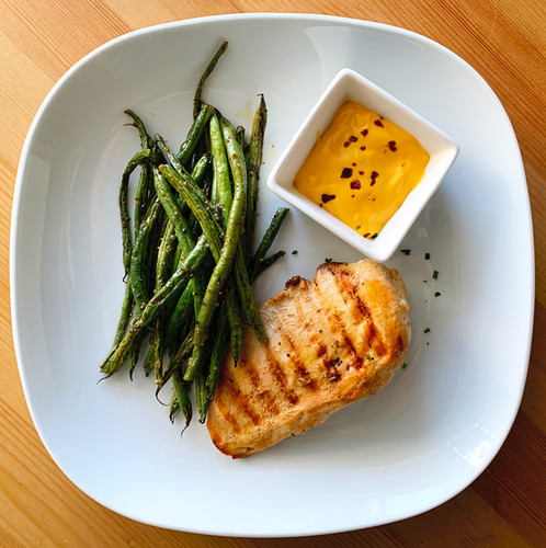 Ejote Asado con pollo al grill | SuperLunch