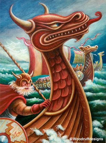 "Dragon Races" Print | Woodruff Designs