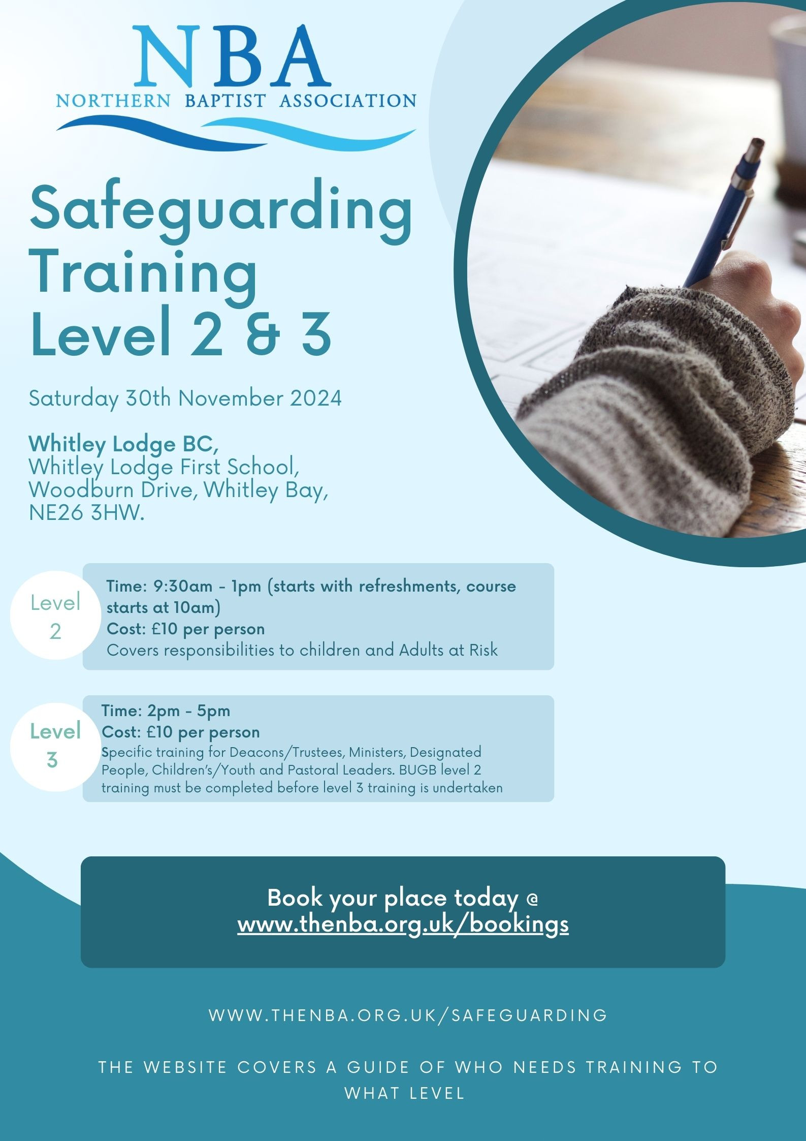 Level 2 Safeguarding Training - Whitley Lodge BC | NorthernBaptistAss