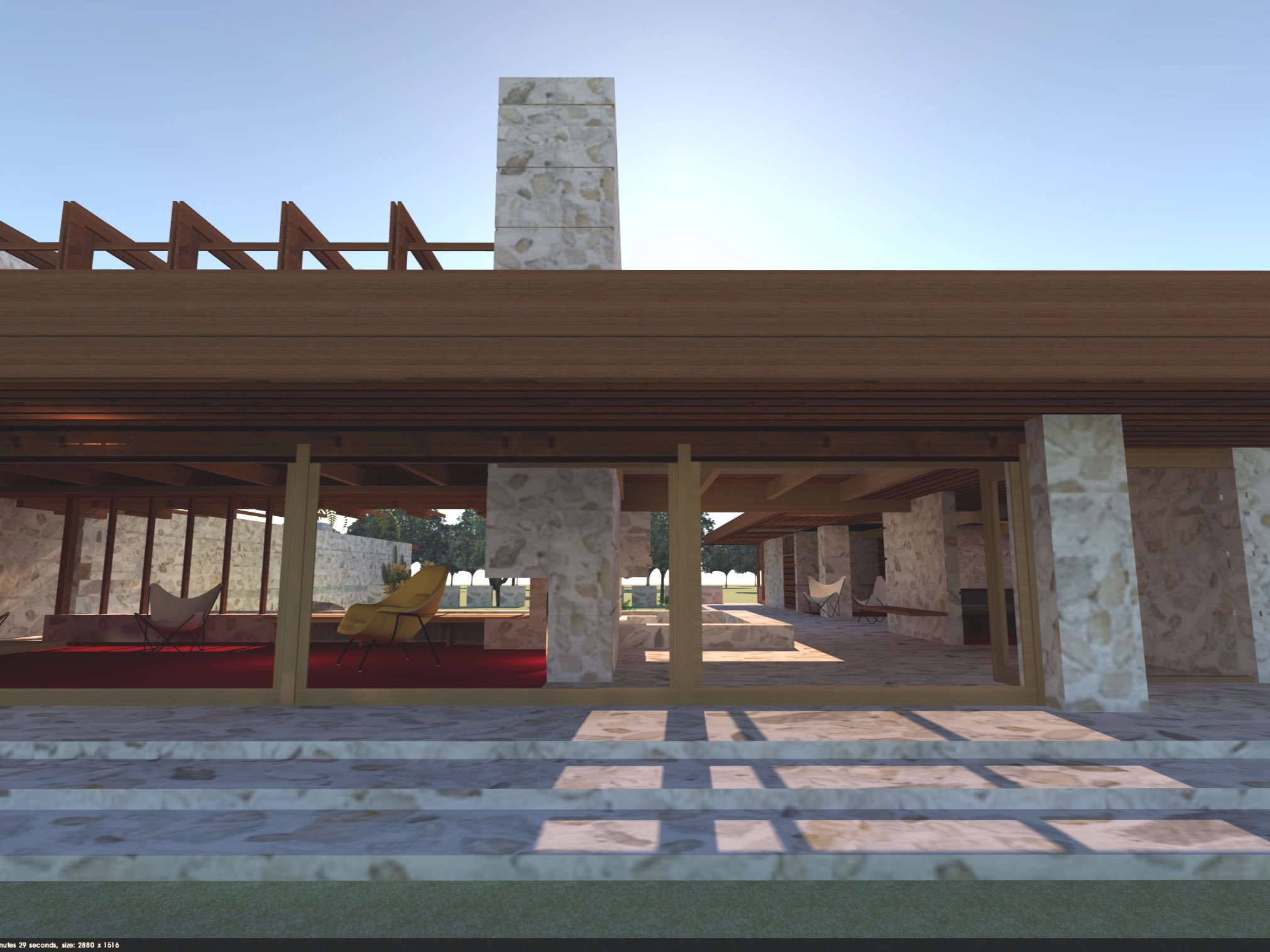 In Color and 3D: A Lost Architectural Masterpiece by Paul Schweikher ...