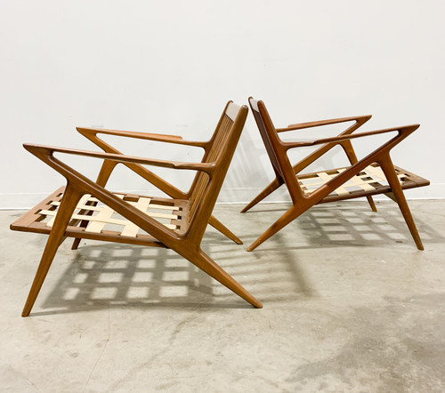 Pair of Vintage Danish Z Chairs | trystcraft