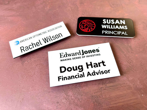 Customized Printed Plastic Name Badges | Axiom Engraving