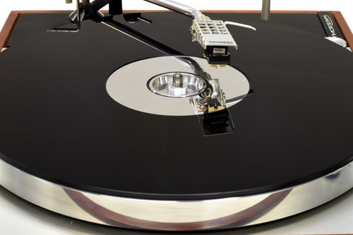 Gloss Black & Mirror Acrylic Turntable Platter Mat fits THORENS w/ 45 ...