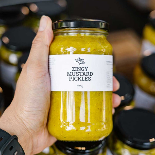 Zingy Mustard Pickles | The Messey Table