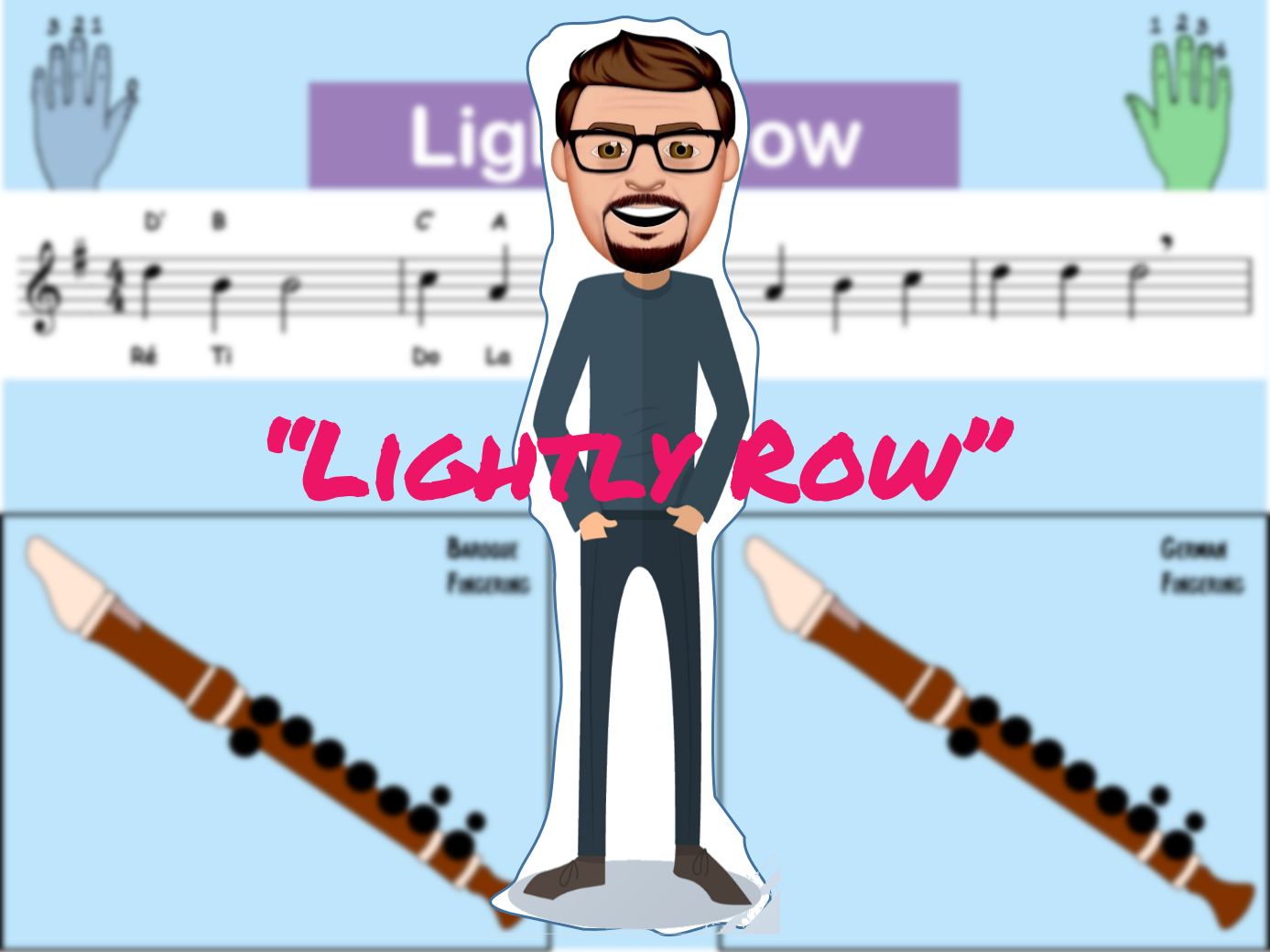How to Play Lightly Row on (Recorder)
