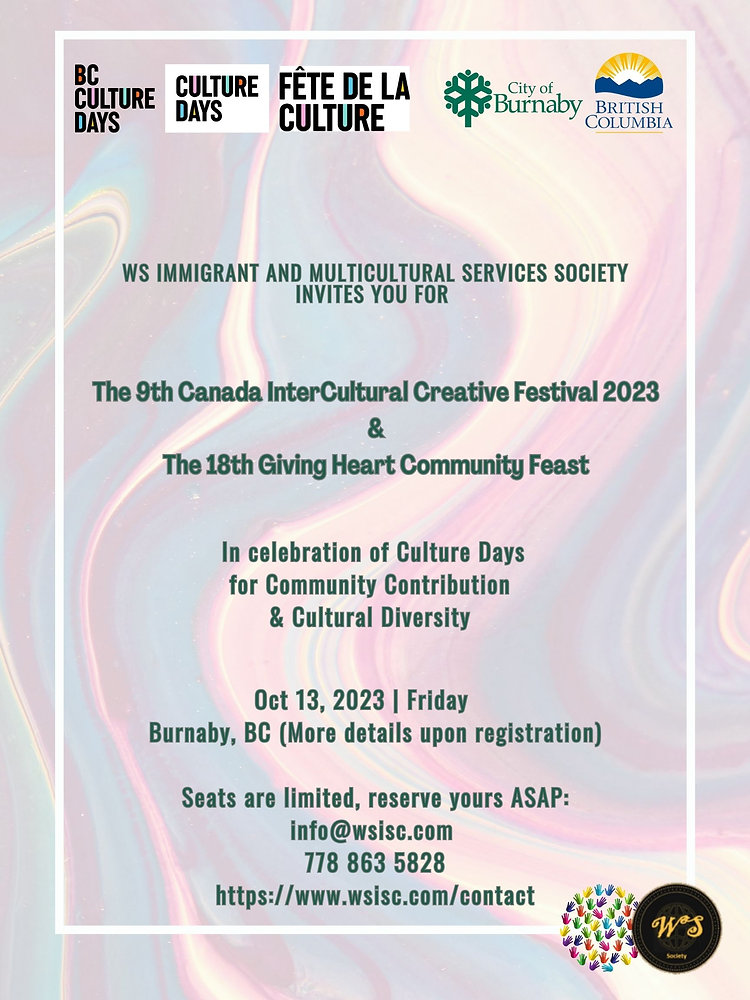 You’re Invited to WS Annual Culture Days Celebration and Giving Heart ...