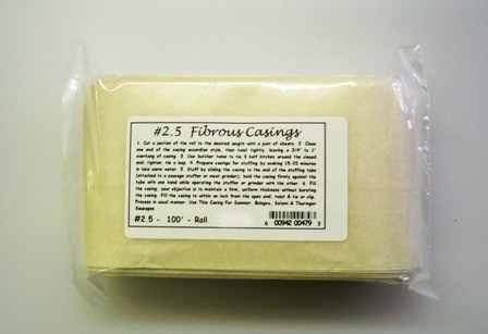 #2 1/2 Fibrous Casing - 100 Ft. Roll