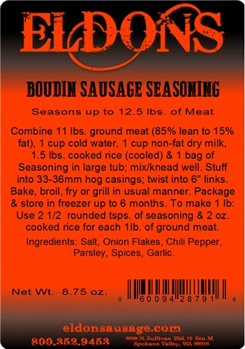 Boudin Seasoning - For 12.5#