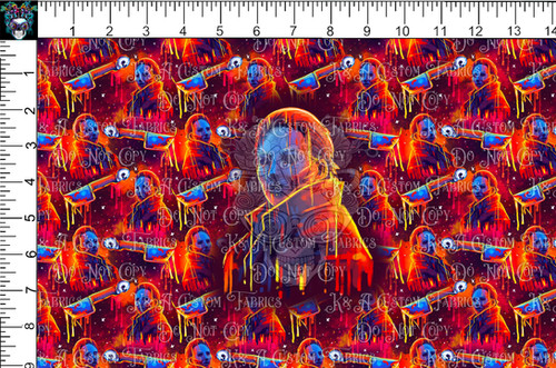 Hex Horror - Halloween Killer Tumbler Panel | K&A Custom Fabrics