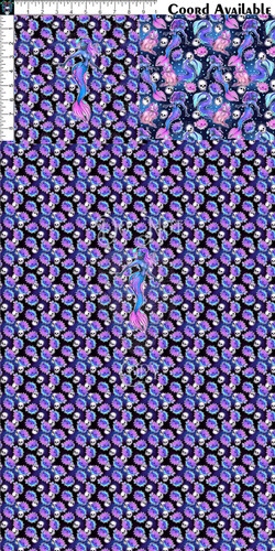 Mythical Hex-Siren Purple Clothing Panel | K&A Custom Fabrics