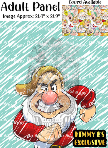 Silly 7 Sketch - Grumpy Clothing Panel | K&A Custom Fabrics