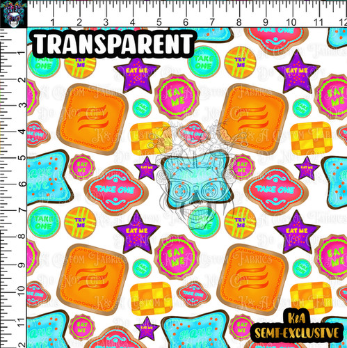 Alice Snack - Cookies Clear/Holographic Vinyl | K&A Custom Fabrics