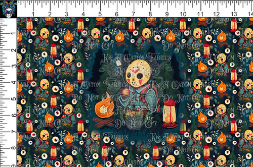 Hex Horror - Camp Killer Tumbler Panel | K&A Custom Fabrics