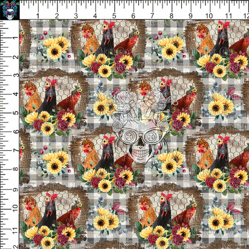Chickens & Sunflowers | K&A Custom Fabrics