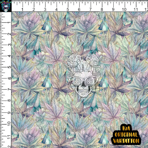 Whimsical Cannabis Stacked | K&A Custom Fabrics