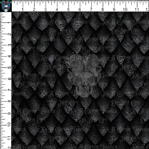 Black Dragon Scales | K&A Custom Fabrics