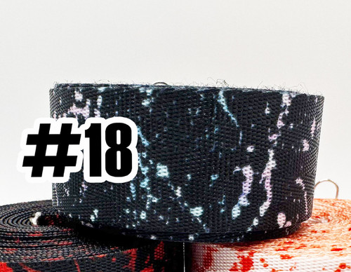 #18 Pastel Blood Splatter Webbing | K&A Custom Fabrics