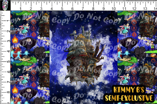 Floating Castle Night Tumbler Panel | K&A Custom Fabrics