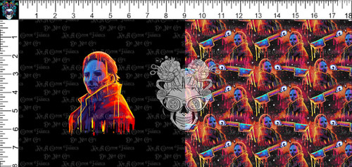 Hex Horror - Halloween Killer Black DP | K&A Custom Fabrics