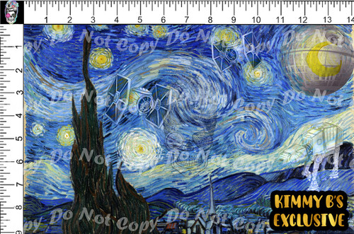 Death Starry Night Tumbler Panel | K&A Custom Fabrics