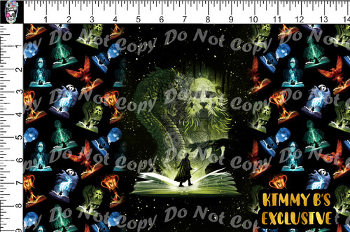 HP Book Silhouettes - Basilisk Tumbler Panel | K&A Custom Fabrics