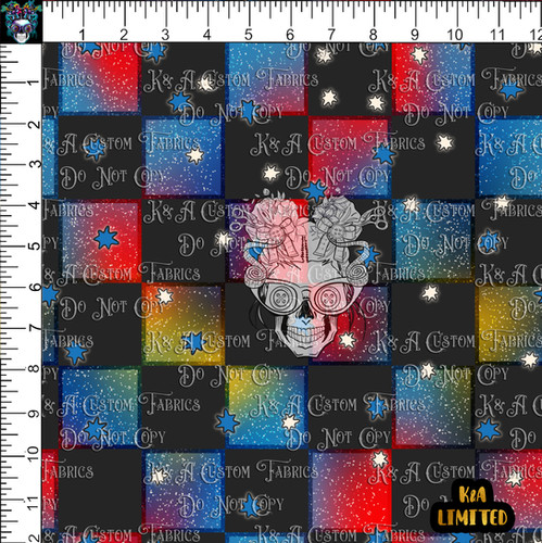 Web Defender Friends Comic Glitter Checks | K&A Custom Fabrics