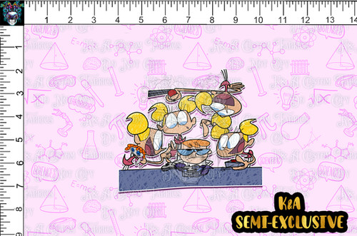 Dexters Lab Pink Tumbler Panel | K&A Custom Fabrics