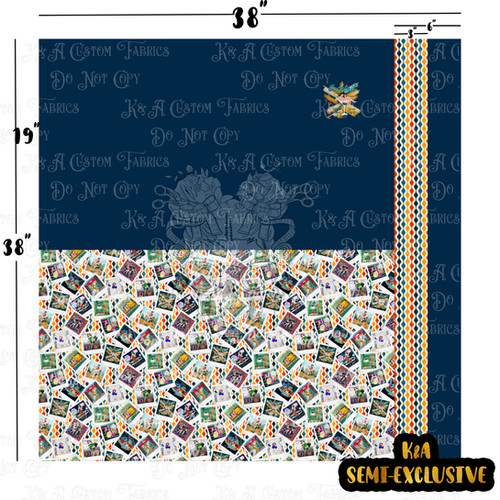 Old School Pinup Retro Boxer Panel | K&A Custom Fabrics