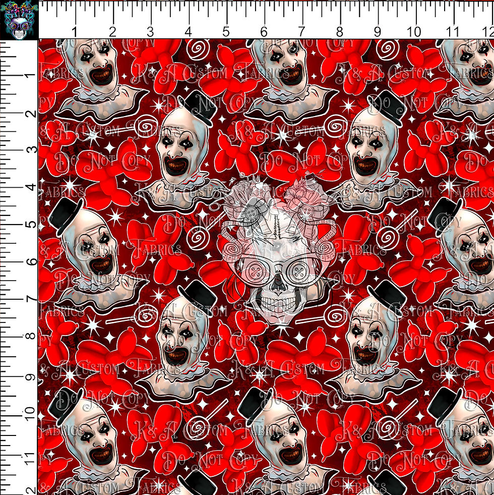 Hex Horror - Terrifier Bright | K&A Custom Fabrics