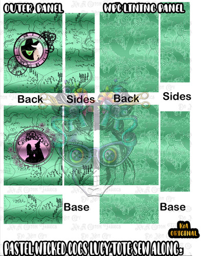 Pastel Wicked Cogs Sew Along (Lucy Tote) | K&A Custom Fabrics