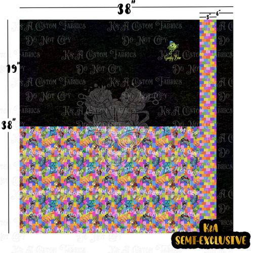 Monster Doors Sketch Boxer Panel | K&A Custom Fabrics