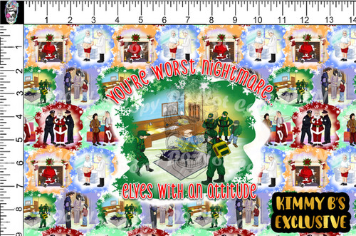 Santa Clause Toon Tumbler Panel | K&A Custom Fabrics