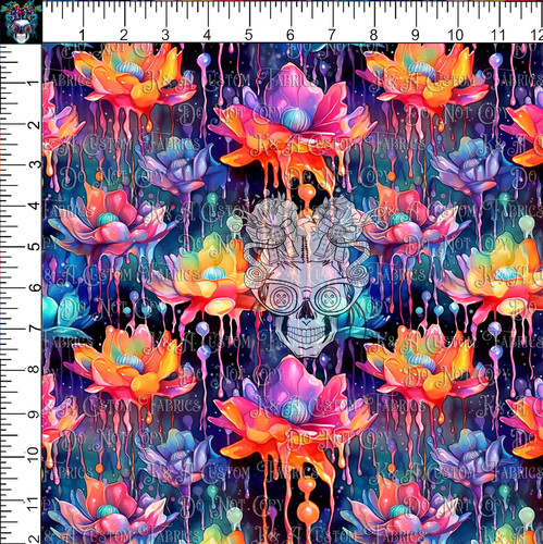 Rainbow Lotus Drip | K&A Custom Fabrics