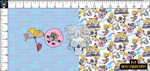Dexters Lab - Bubble Gum DP | K&A Custom Fabrics