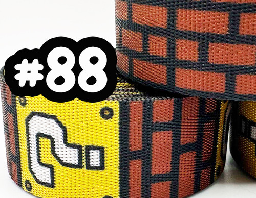 #88 Bricks Double Sided Webbing | K&A Custom Fabrics