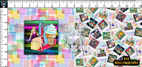 Old School Pinup Rainbow DP | K&A Custom Fabrics