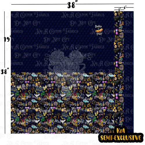 HP School Night Boxer Panel | K&A Custom Fabrics