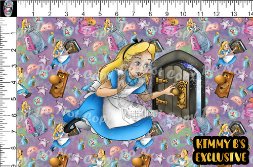 Neon Alice Tumbler Panel | K&A Custom Fabrics