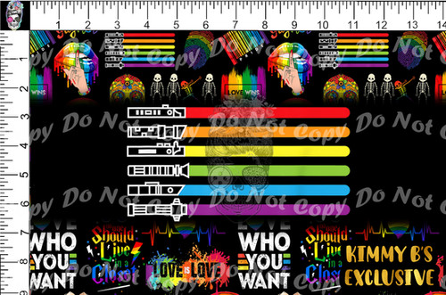 Pride - Lightsaber Tumbler Panel | K&A Custom Fabrics