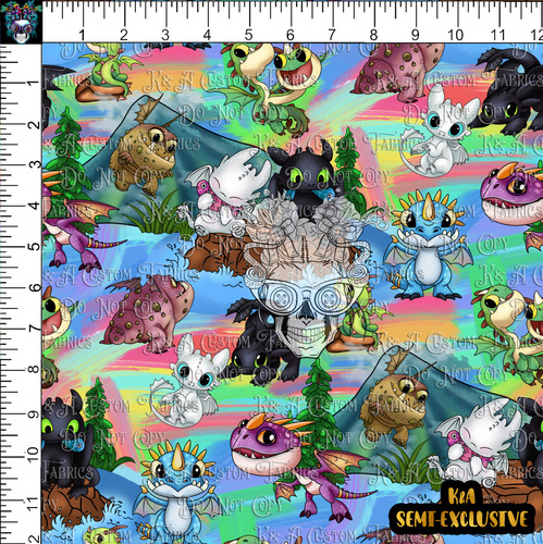 Baby Dragon Trainer-Rainbow | K&A Custom Fabrics