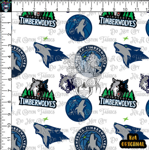 M. Timberwolves White | K&A Custom Fabrics