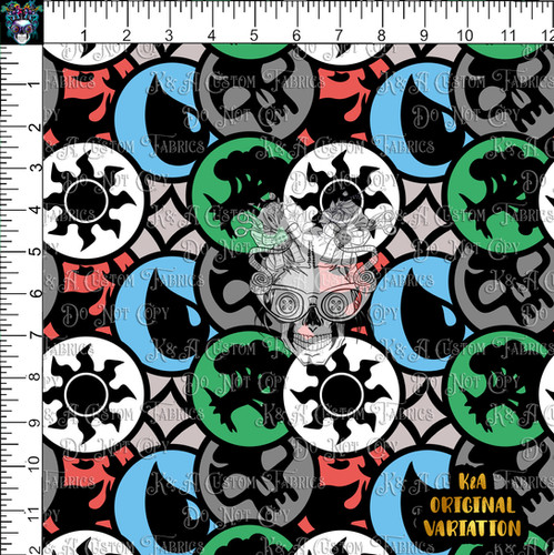 MTG Mana Symbols Stacked | K&A Custom Fabrics