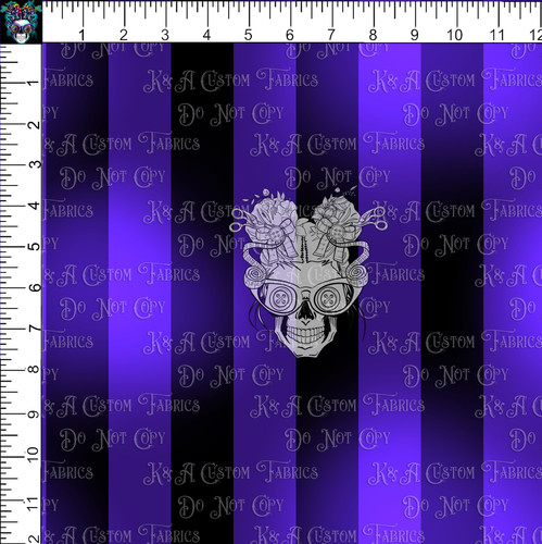 Hex Goth Girl - Purple Stripe Coord | K&A Custom Fabrics