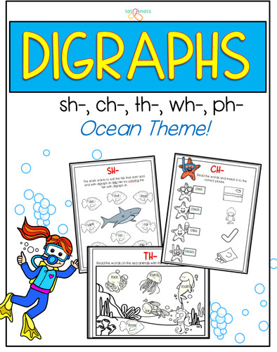 Digraphs-Ocean Theme! | Tot Knots Education