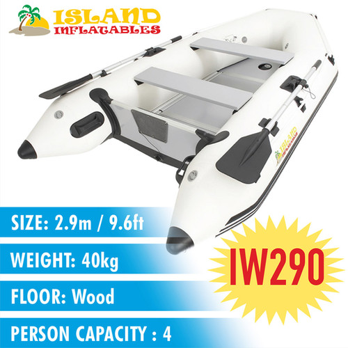 Island Inflatables 2.9m Wooden Floor Inflatable Boat