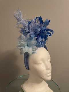 Kentucky Derby - Breeders' Cup Blue Fascinator “Periwinkle Wink" | Hats ...
